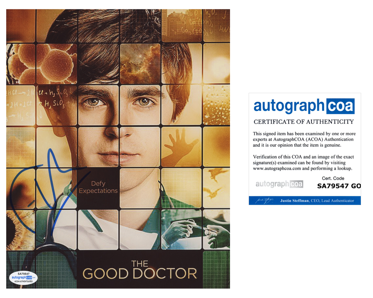 Freddie Highmore Good Doctor Signed Autograph 8x10 Photo ACOA– Outlaw ...