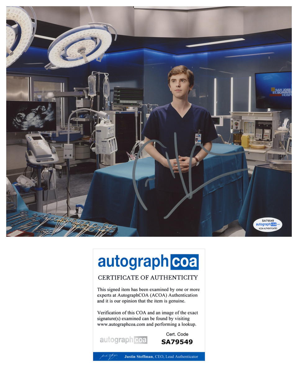 Freddie Highmore Good Doctor Signed Autograph 8x10 Photo ACOA | Outlaw ...