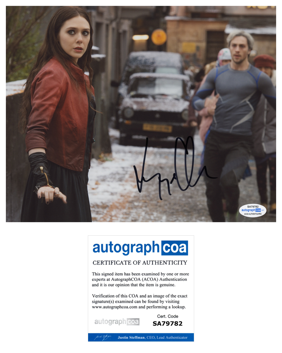Elizabeth Olsen Wandavision Avengers Signed Autograph 8x10 Photo ACOA ...
