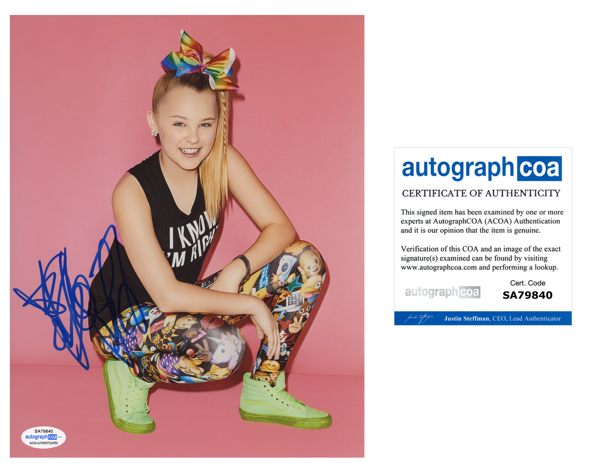 JoJo Siwa Dance Moms Signed Autograph 8x10 Photo ACOA | Outlaw Hobbies ...