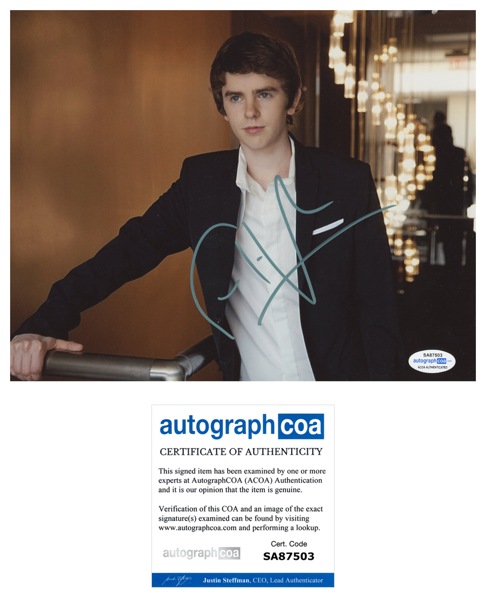 Freddie Highmore Good Doctor Signed Autograph 8x10 Photo ACOA | Outlaw ...