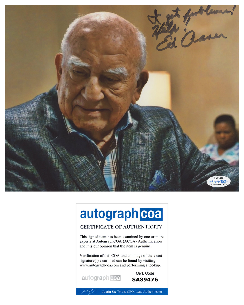 Ed Asner Cobra Kai Signed Autograph 8x10 Photo ACOA | Outlaw Hobbies ...