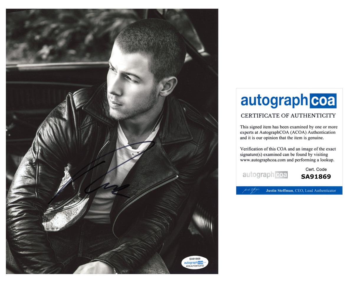 Nick Jonas Singer Signed Autograph 8x10 Photo ACOA | Outlaw Hobbies ...