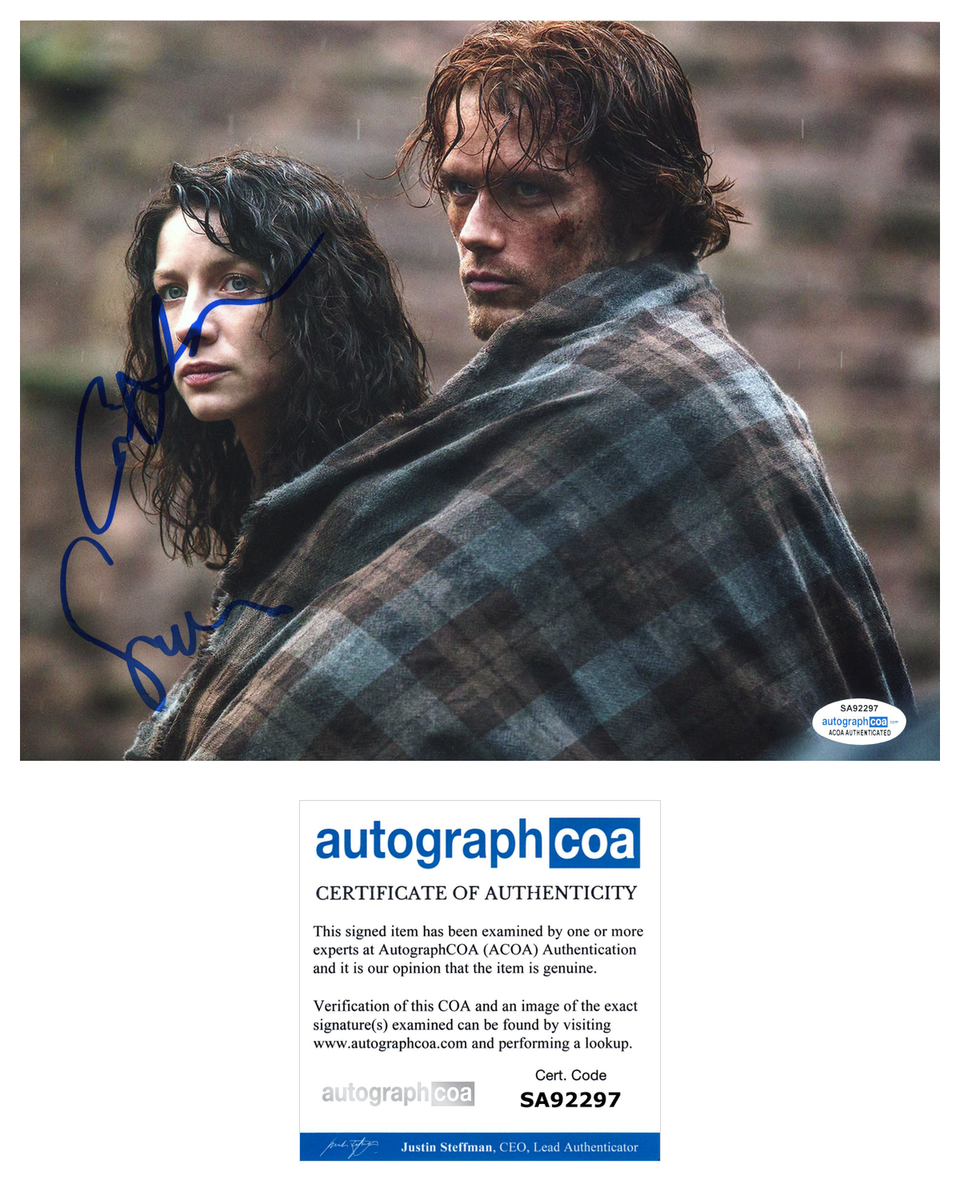 Caitriona Balfe & Sam Heughan Outlander Signed Autograph 8x10 Photo ...