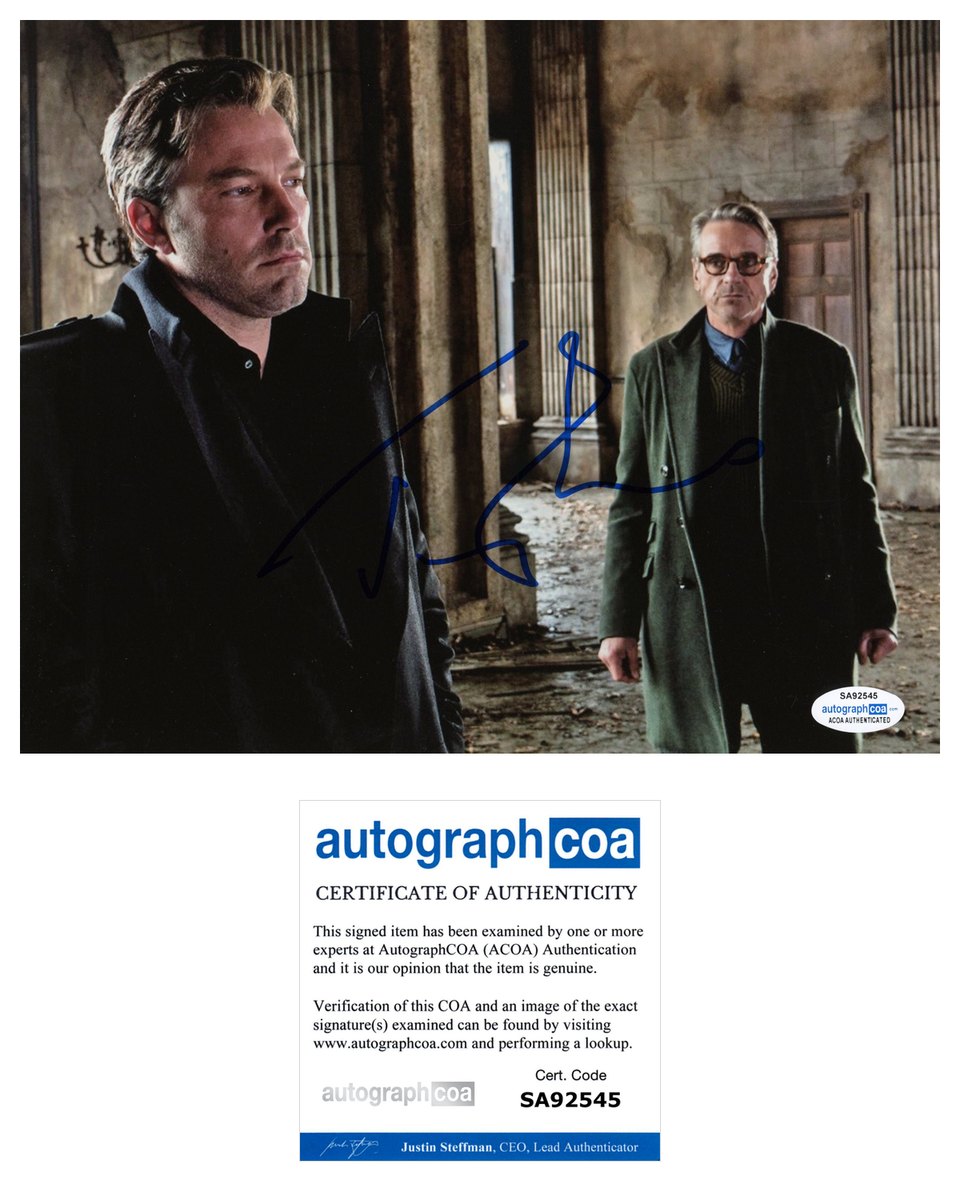 Jeremy Irons Batman Superman Signed Autograph 8x10 Photo ACOA | Outlaw ...