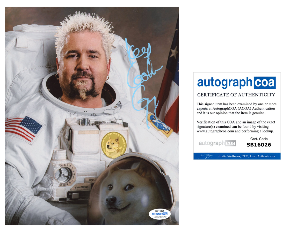 Chef Guy Fieri Signed Autograph 8x10 Photo ACOA | Outlaw Hobbies ...