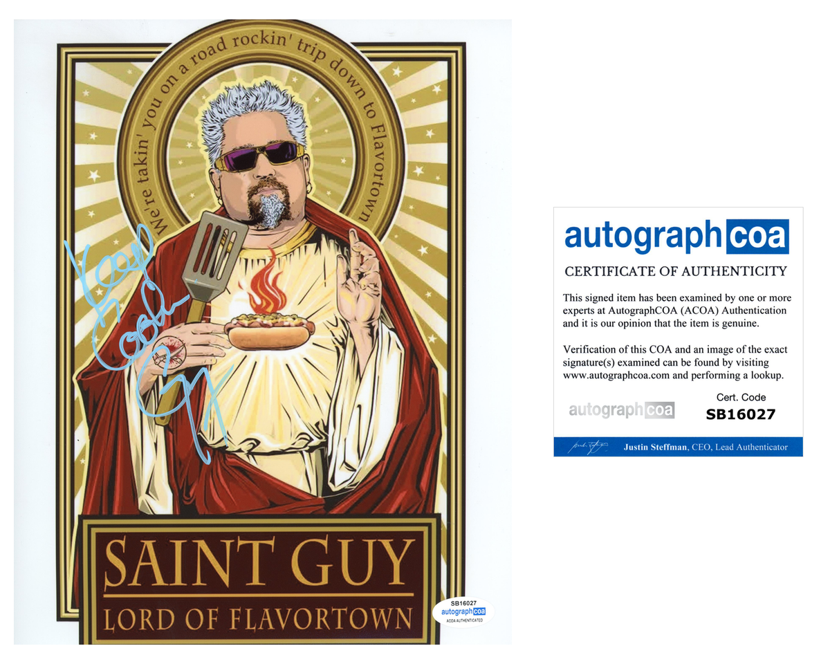 Chef Guy Fieri Signed Autograph 8x10 Photo ACOA | Outlaw Hobbies ...