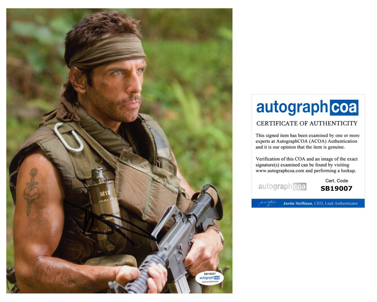 Ben Stiller Tropic Thunder Signed Autograph 8x10 Photo ACOA | Outlaw ...