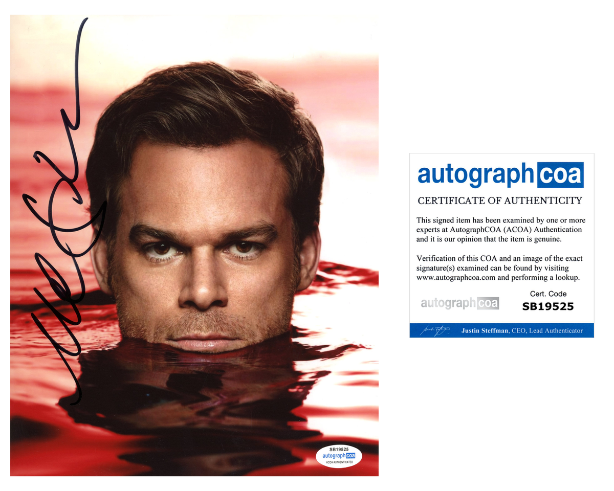 Michael C Hall Dexter Signed Autograph 8x10 Photo ACOA | Outlaw Hobbies ...