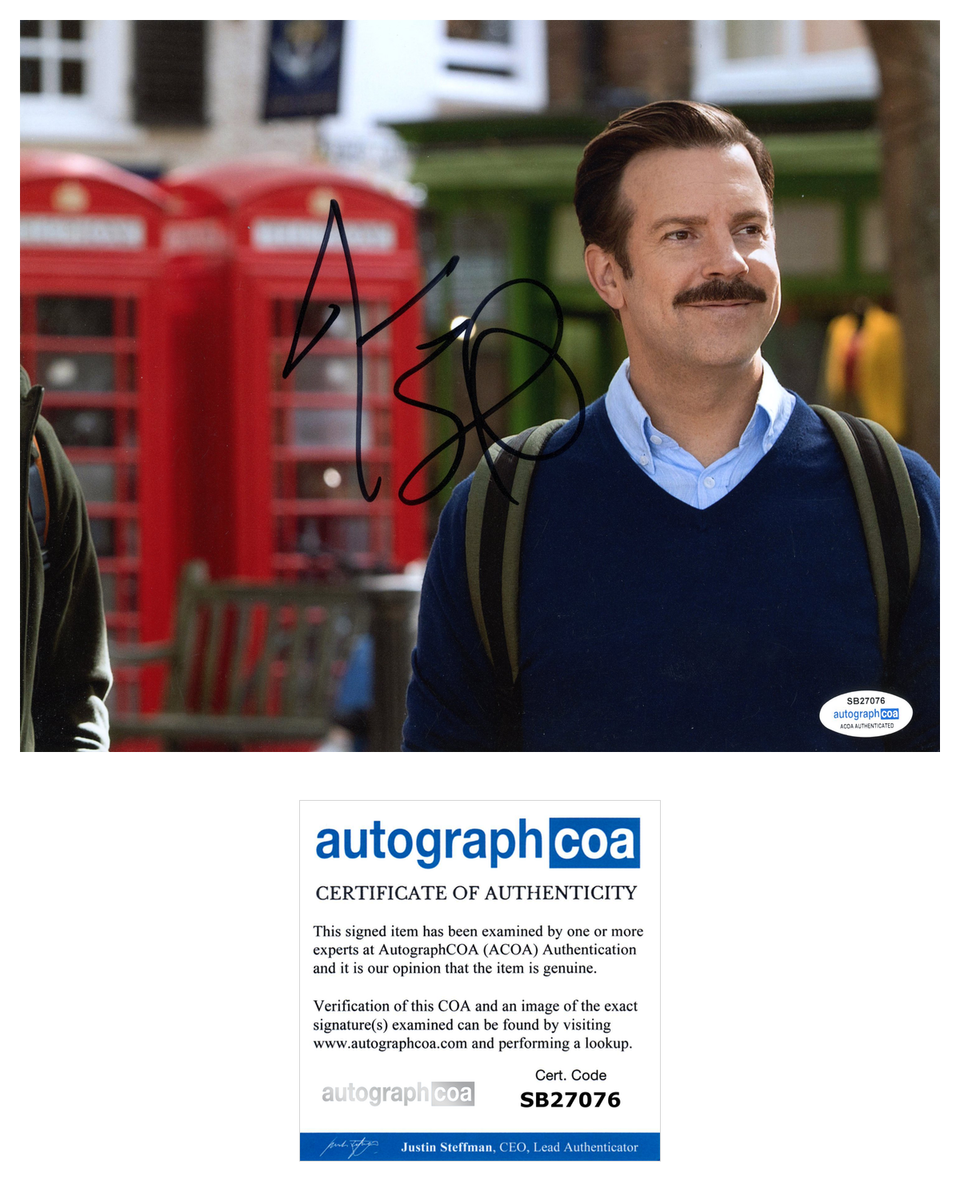 Jason Sudeikis Ted Lasso Signed Autograph 8x10 Photo ACOA | Outlaw ...
