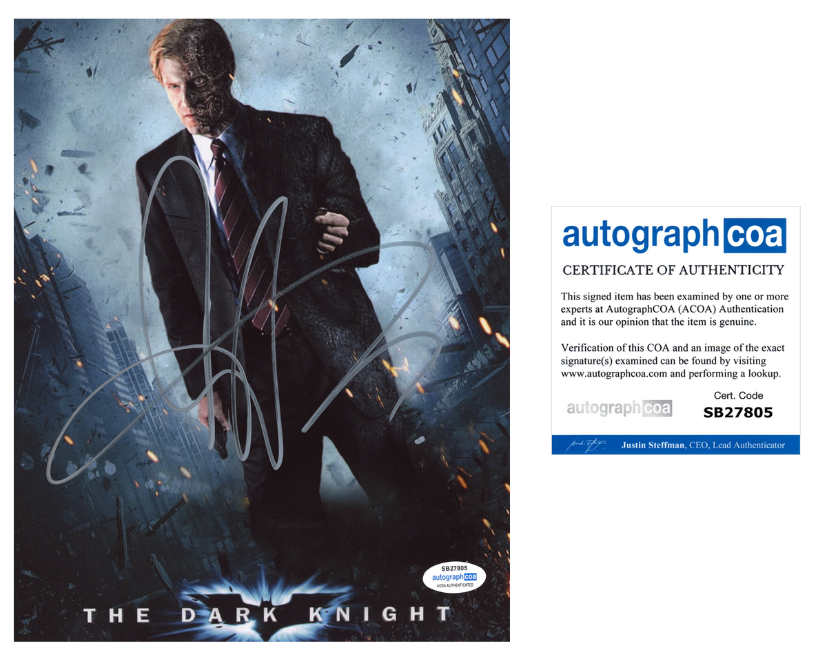 Aaron Eckhart Dark Knight Batman Signed Autograph 8x10 Photo ACOA ...