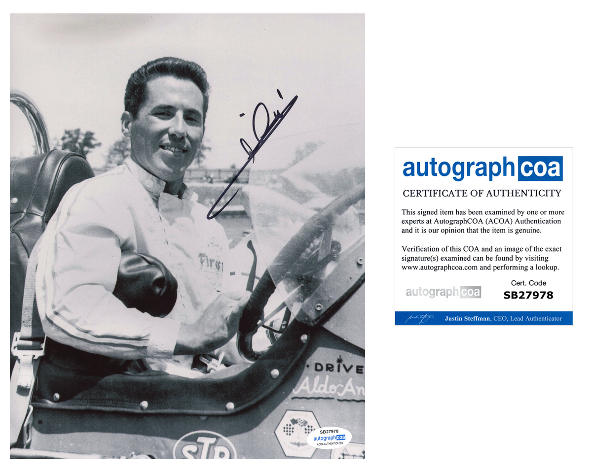 Mario Andretti Signed Autograph 8x10 Photo ACOA | Outlaw Hobbies ...