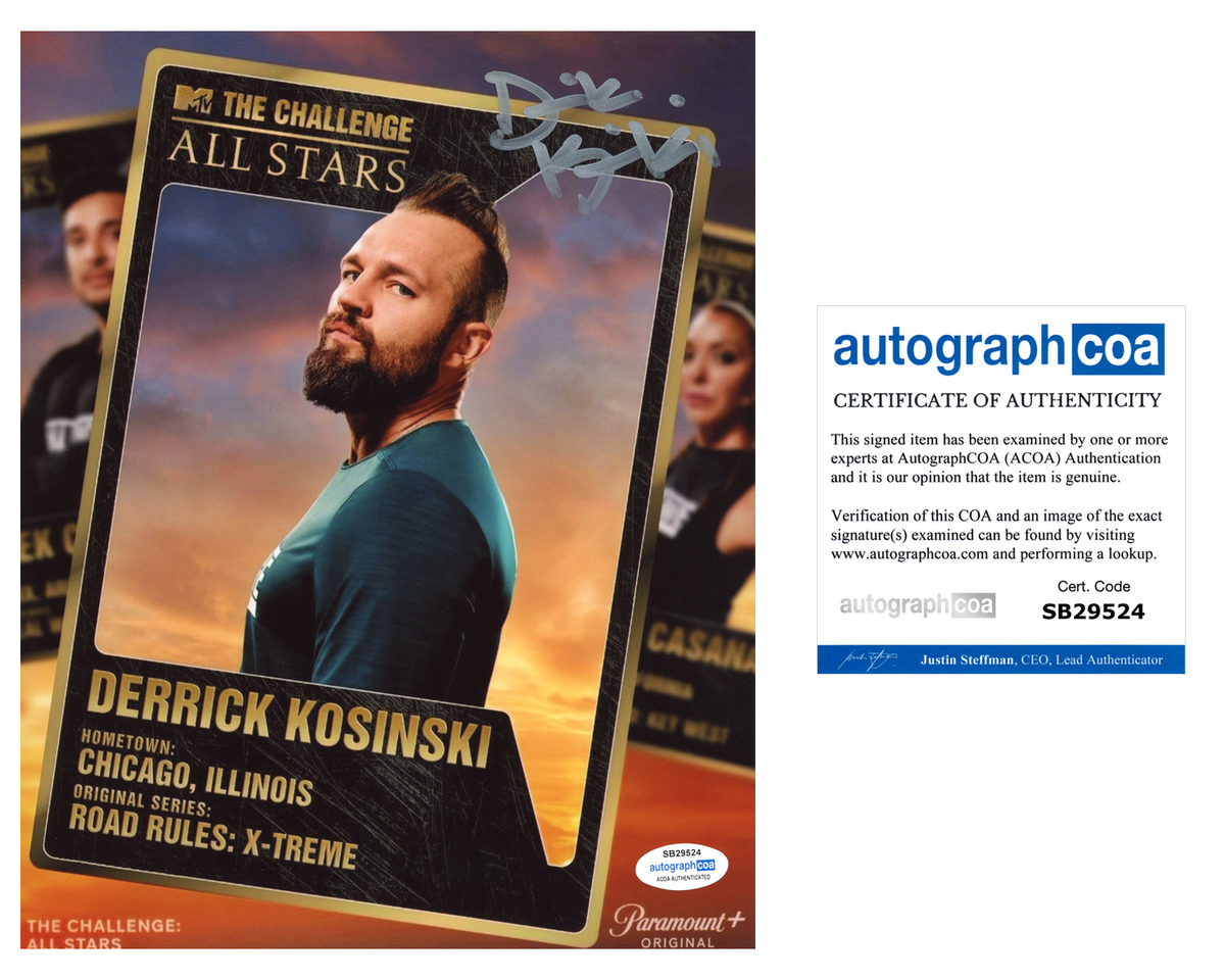 Derrick Kosinski The Challenge Signed Autograph 8x10 Photo ACOA ...