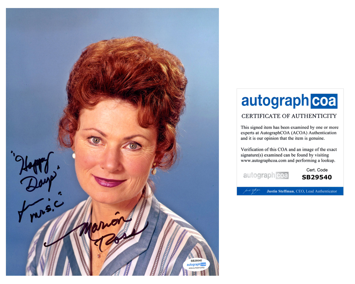 Marion Ross Happy Days Signed Autograph 8x10 Photo ACOA | Outlaw ...