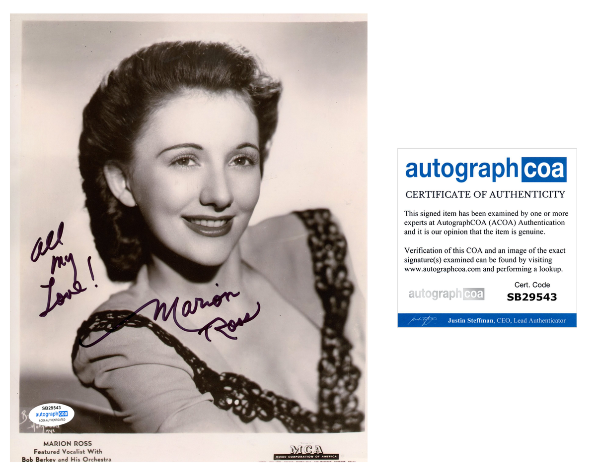Marion Ross Happy Days Signed Autograph 8x10 Photo ACOA | Outlaw ...