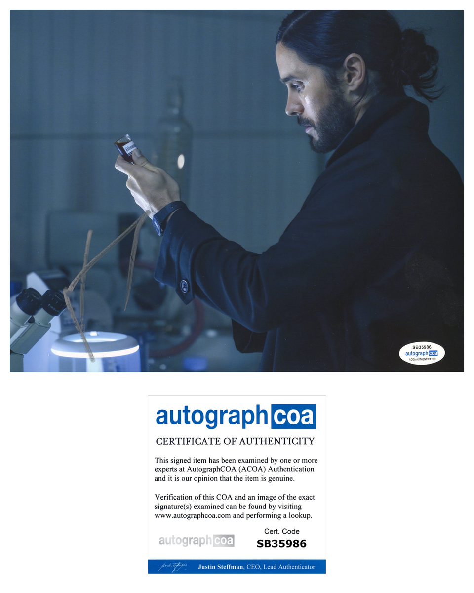 Jared Leto Morbius Signed Autograph 8x10 Photo ACOA | Outlaw Hobbies ...