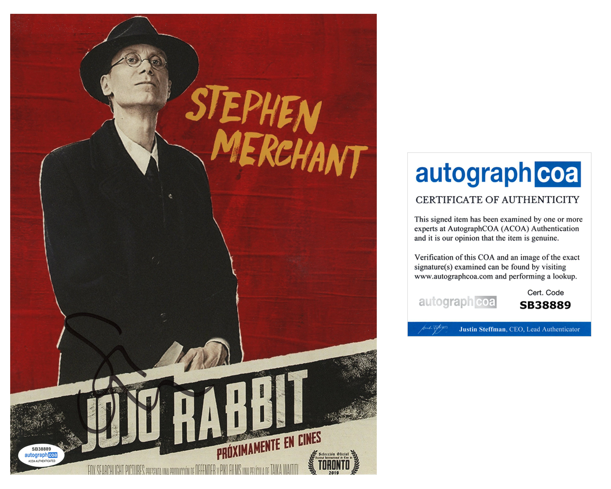 Stephen Merchant Jojo Rabbit Signed Autograph 8x10 Photo ACOA | Outlaw ...