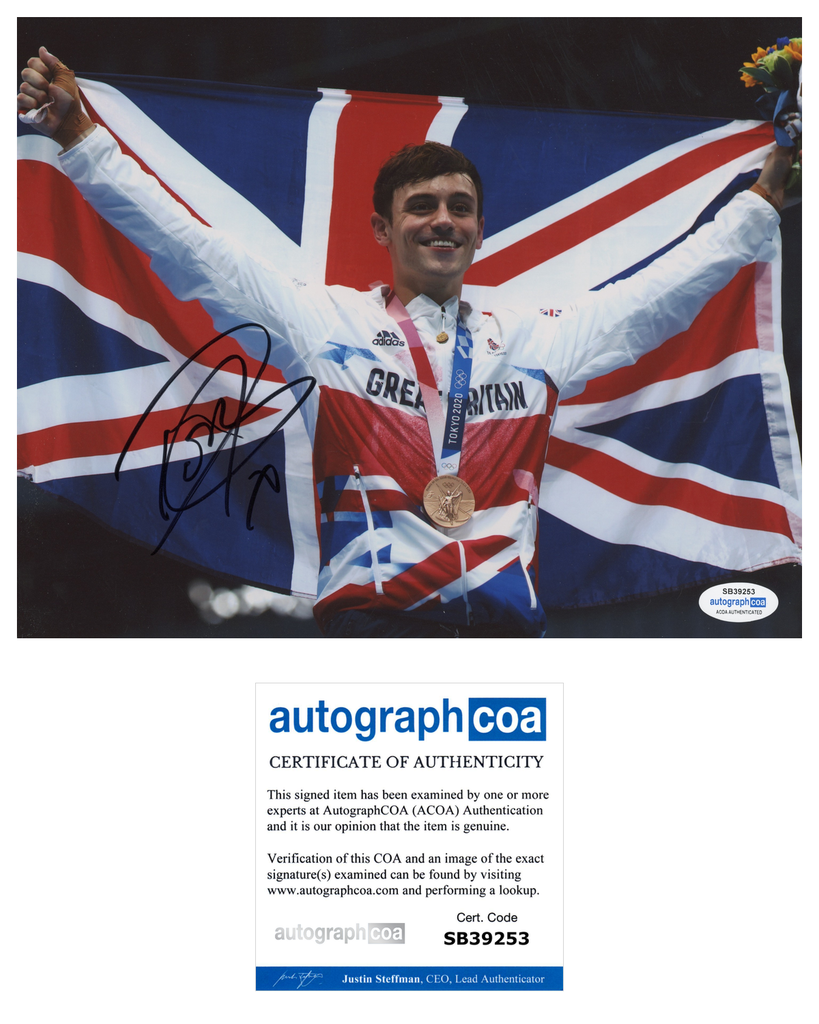 Tom Daley Olympic Diver Signed Autograph 8x10 Photo ACOA | Outlaw ...