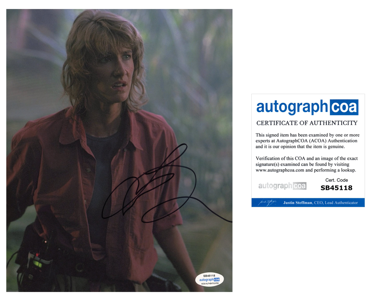 Laura Dern Jurassic Park Signed Autograph 8x10 Photo ACOA | Outlaw ...