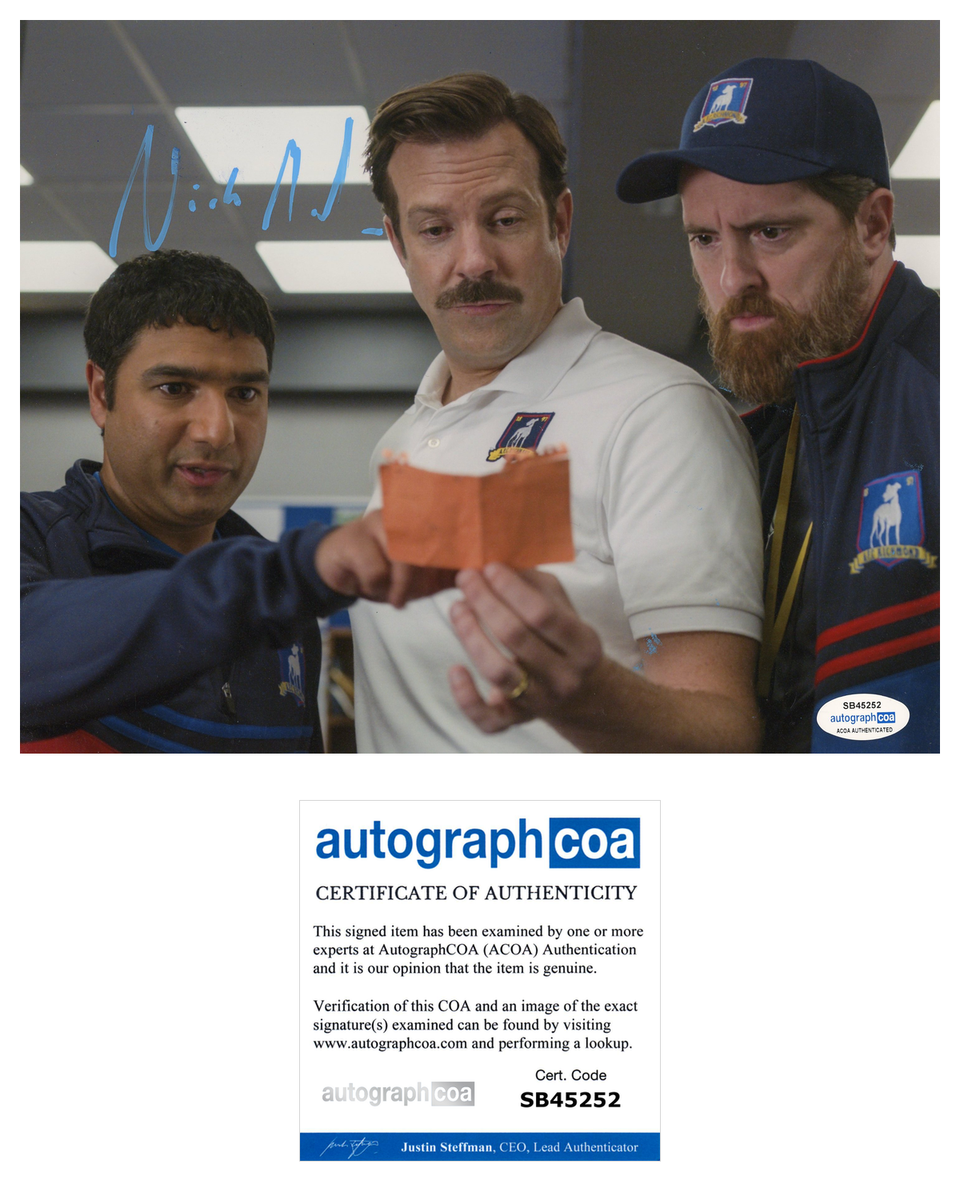 Nick Mohammed Ted Lasso Signed Autograph 8x10 Photo ACOA | Outlaw ...