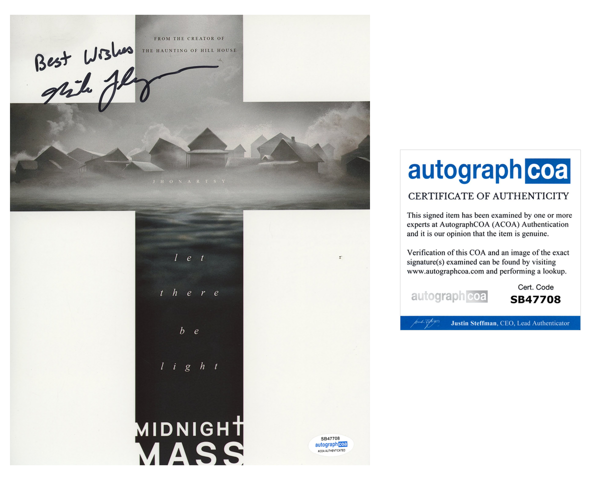 Mike Flanagan Midnight Mass Signed Autograph 8x10 Photo ACOA | Outlaw ...