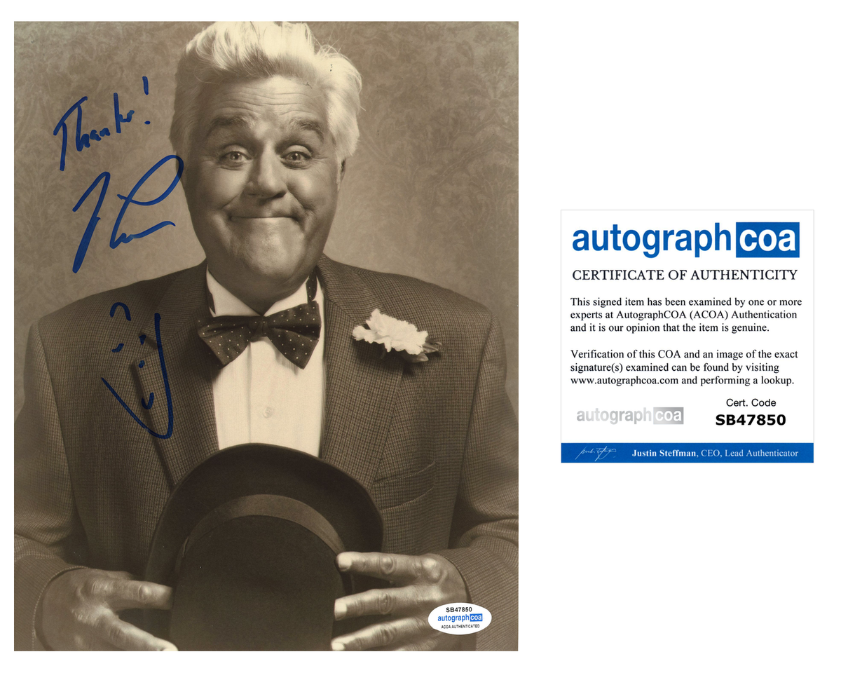 Jay Leno Tonight Show Signed Autograph 8x10 Photo ACOA | Outlaw Hobbies ...