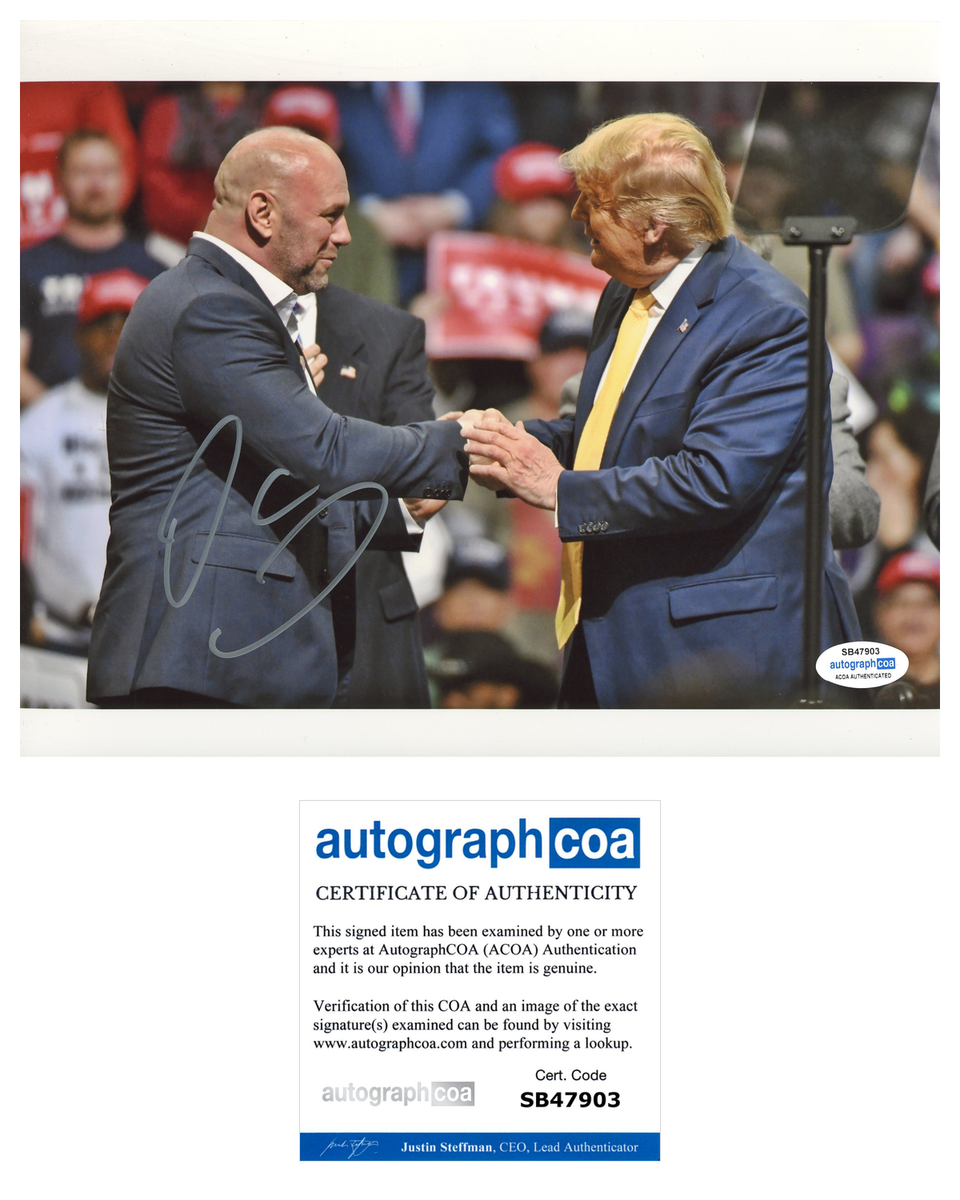 Dana White UFC Signed Autograph 8x10 Photo ACOA | Outlaw Hobbies ...