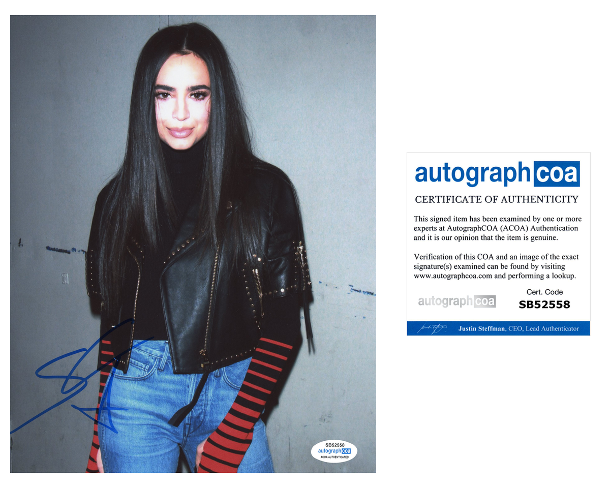 Sofia Carson Purple Hearts Sexy Signed Autograph 8x10 Photo ACOA ...