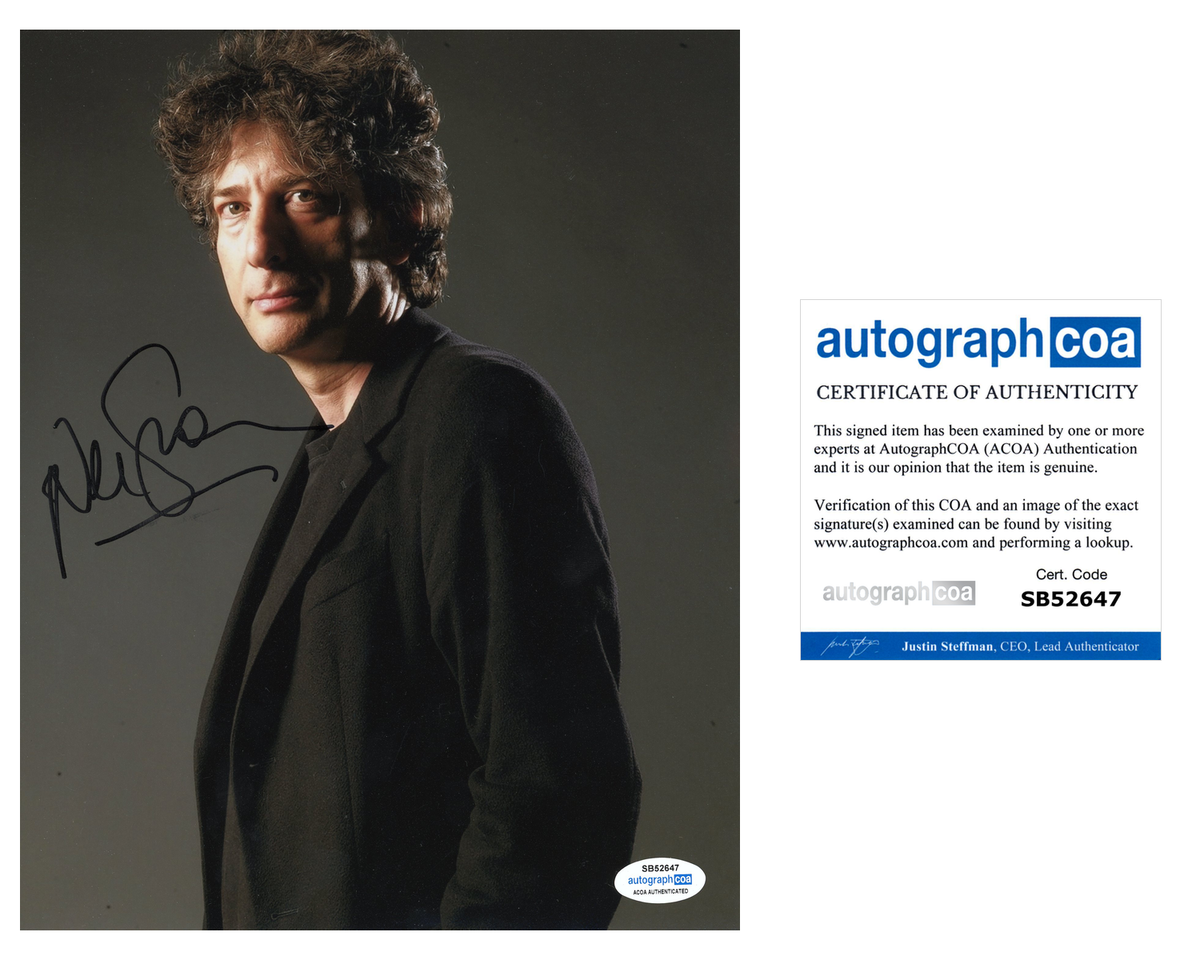 Neil Gaiman Sandman Signed Autograph 8x10 photo ACOA | Outlaw Hobbies ...