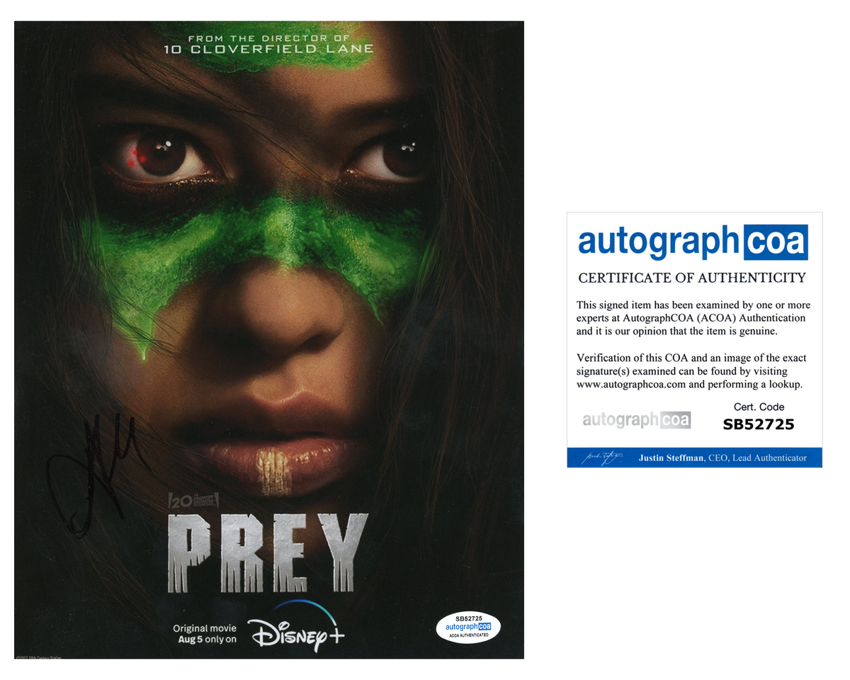 Amber Midthunder Prey Signed Autograph 8x10 Photo ACOA | Outlaw Hobbies ...