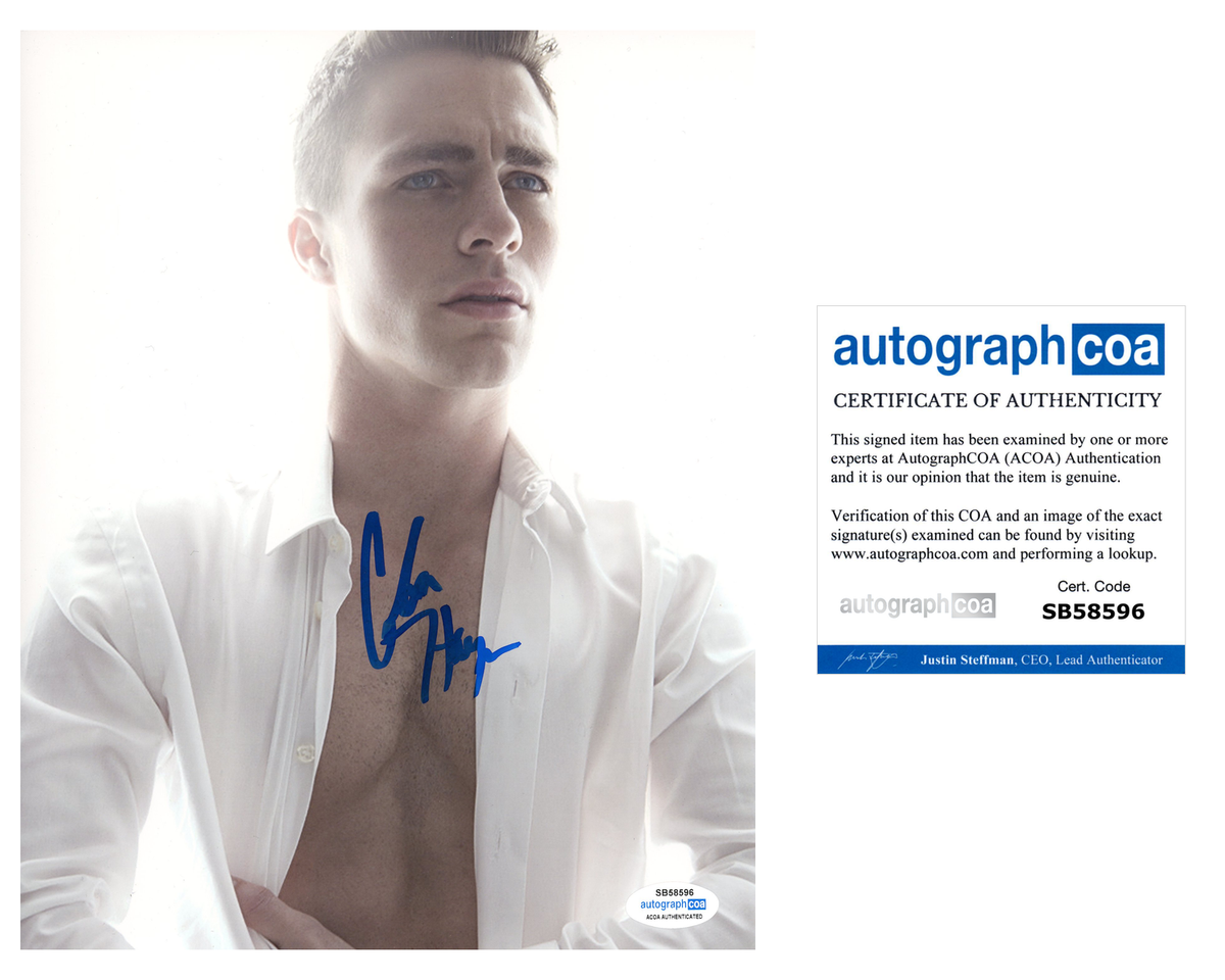 Colton Haynes Arrow Signed Autograph 8x10 Photo ACOA | Outlaw Hobbies ...