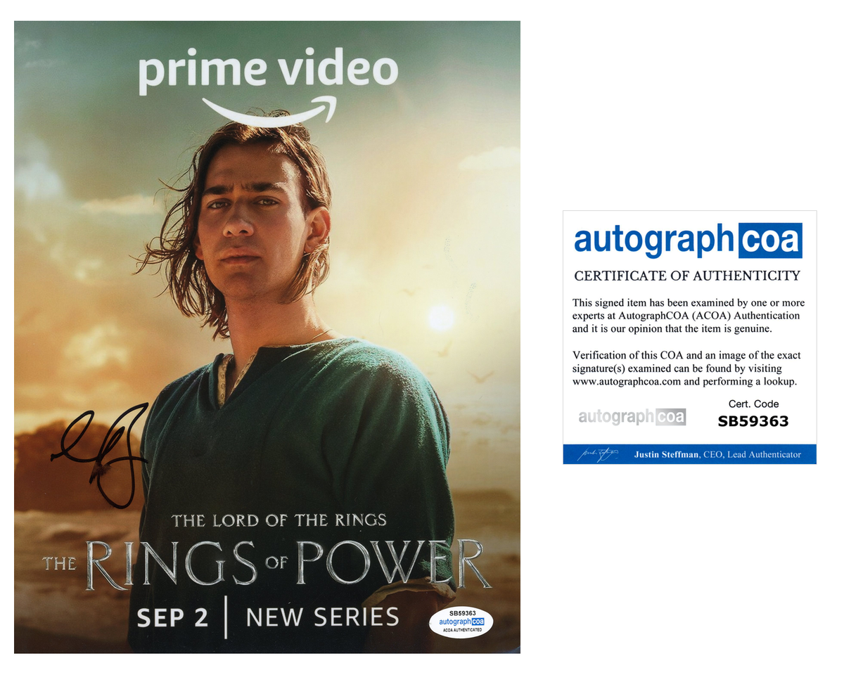 Maxim Baldry Rings of Power Signed Autograph 8x10 Photo ACOA | Outlaw ...