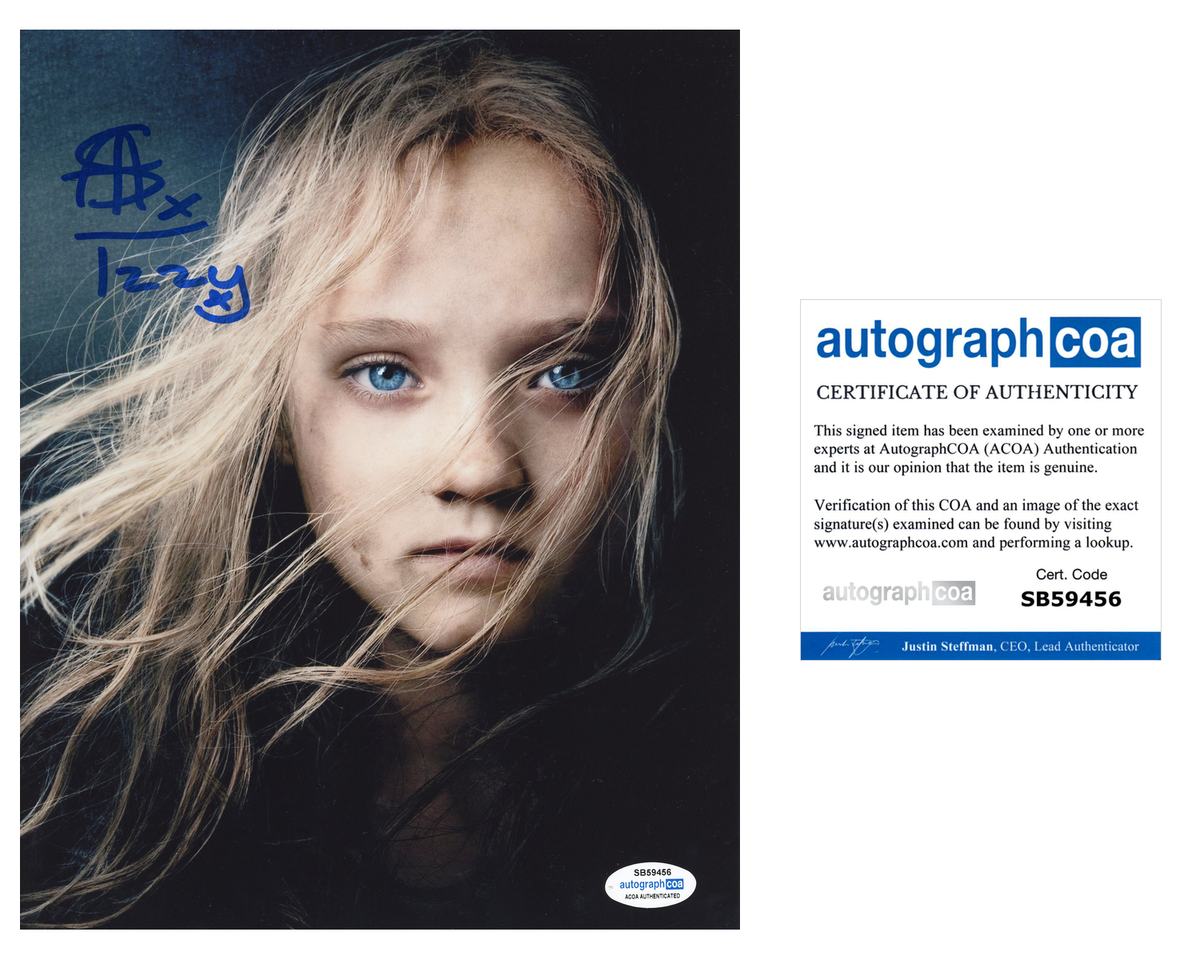 Isabelle Allen Les Miserables Signed Autograph 8x10 Photo ACOA | Outlaw ...