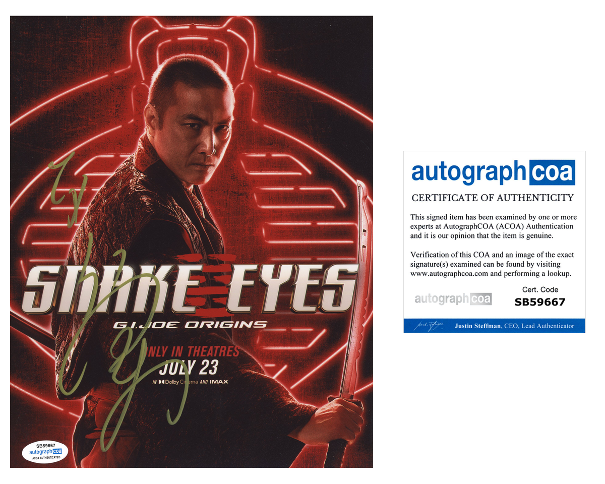 Takehiro Hira Snake Eyes Signed Autograph 8x10 Photo ACOA | Outlaw ...