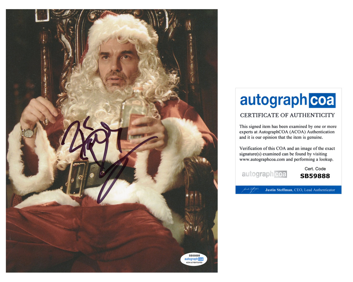 Billy Bob Thornton Bad Santa Signed Autograph 8x10 Photo ACOA | Outlaw ...
