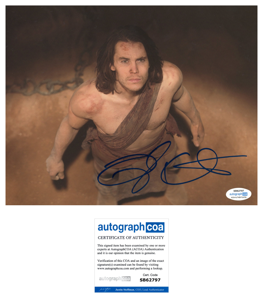 Taylor Kitsch John Carter Signed Autograph 8x10 Photo ACOA | Outlaw ...
