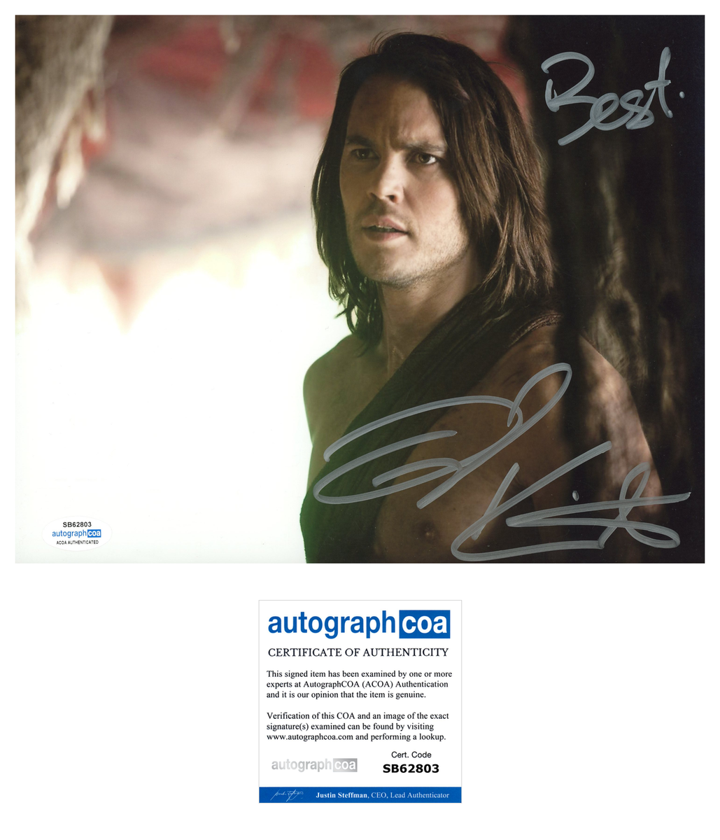 Taylor Kitsch John Carter Signed Autograph 8x10 Photo ACOA | Outlaw ...