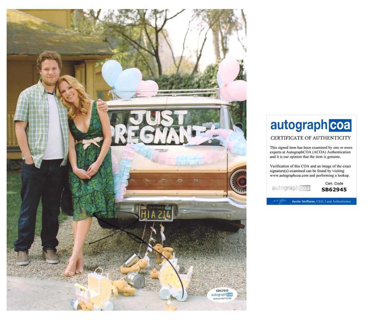 Seth Rogen Knocked Up Signed Autograph 8x10 Photo ACOA | Outlaw Hobbies ...
