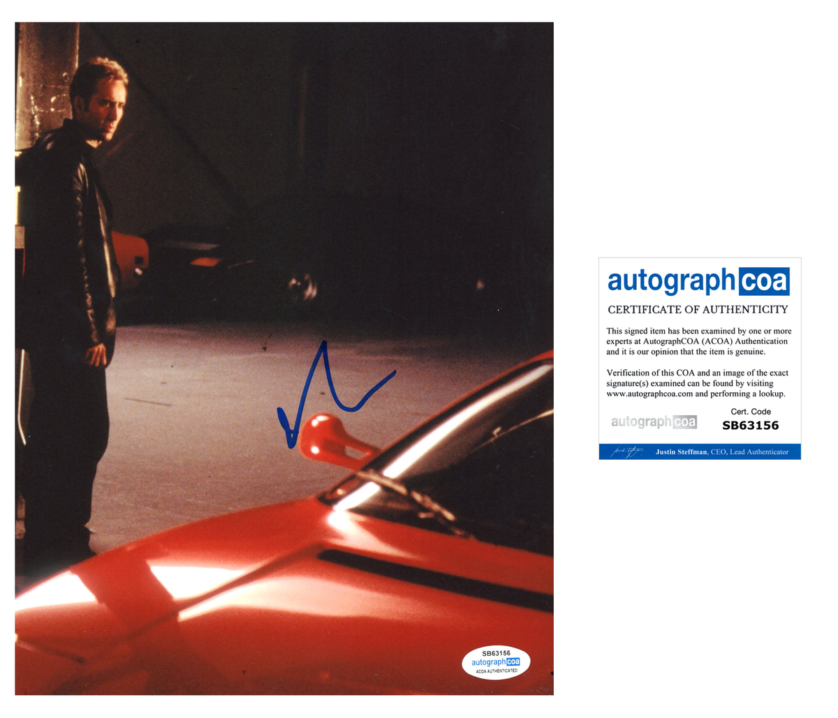 Nicolas Cage Gone in 60 Seconds Signed Autograph 8x10 Photo ACOA ...