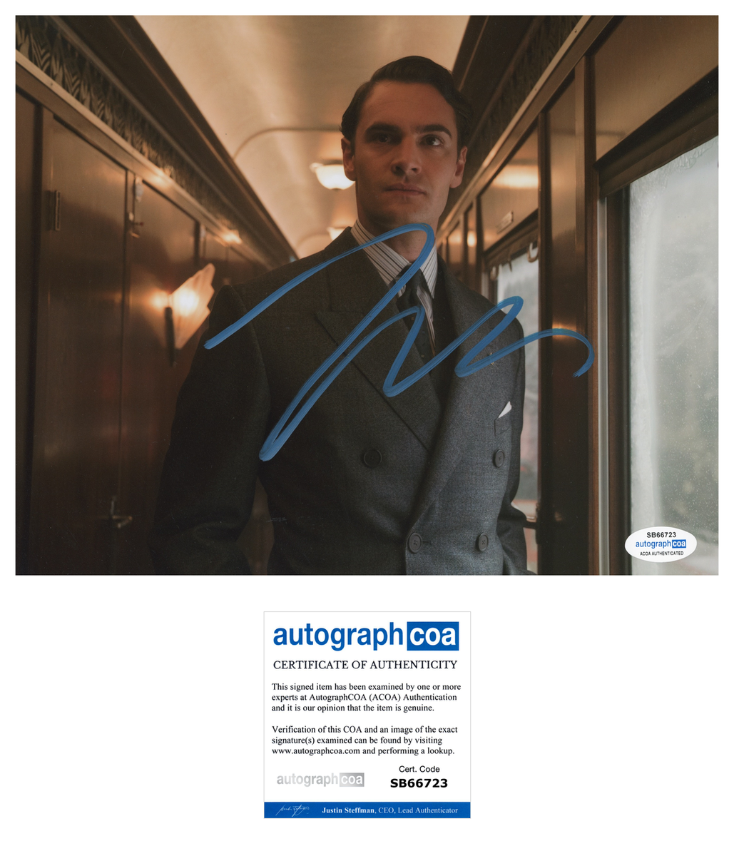 Tom Bateman Murder on the Orient Signed Autograph 8x10 Photo ACOA ...