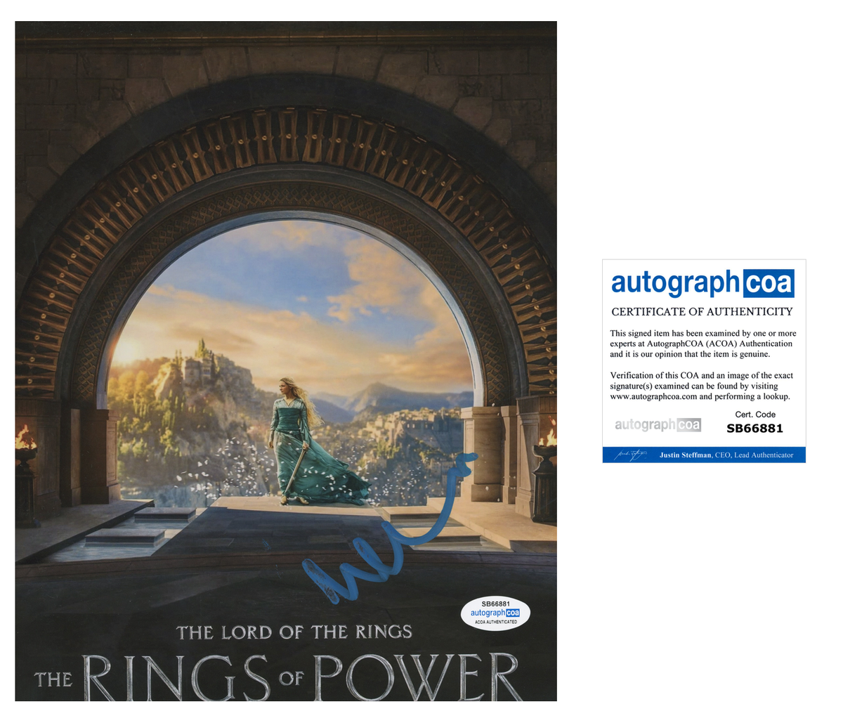 Morfydd Clark Rings of Power Signed Autograph 8x10 Photo ACOA | Outlaw ...