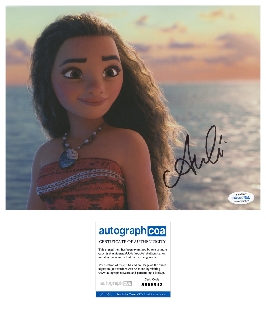 Auli'i Cravalho Moana Signed Autograph 8x10 Photo ACOA– Outlaw Hobbies ...