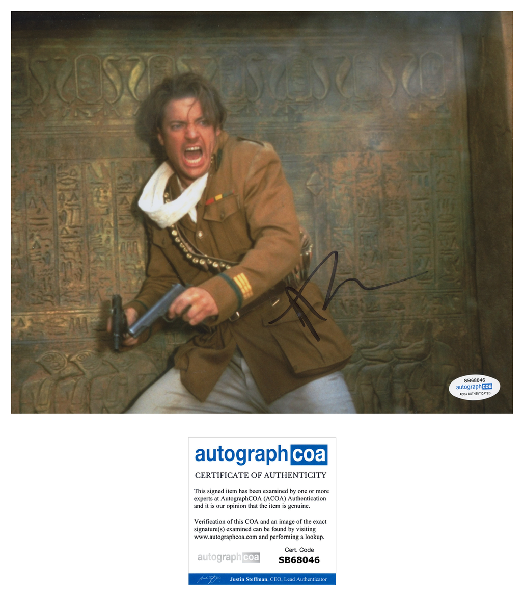 Brendan Fraser The Mummy Signed Autograph 8x10 Photo ACOA– Outlaw ...