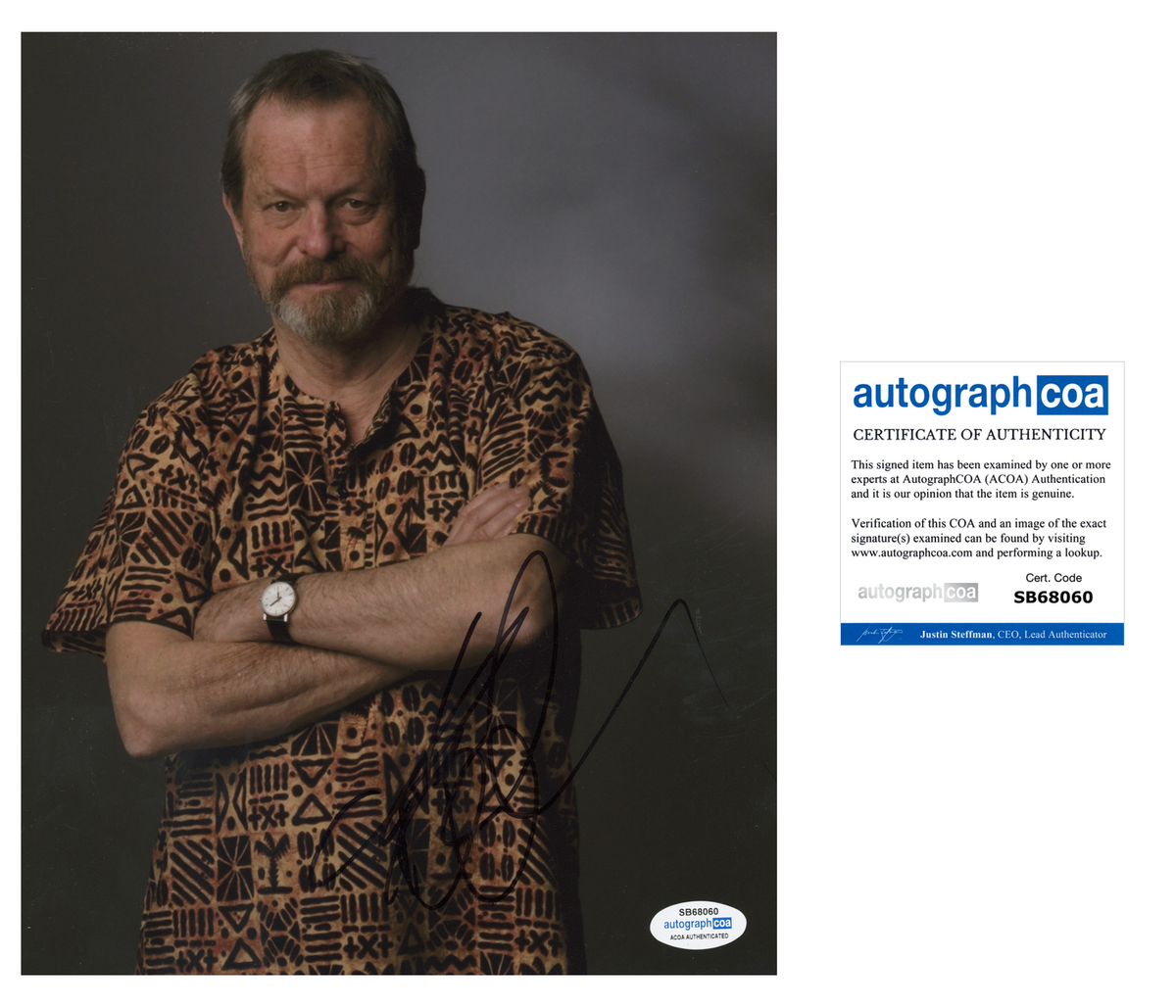 Terry Gilliam Monty Python Signed Autograph 8x10 Photo ACOA | Outlaw ...