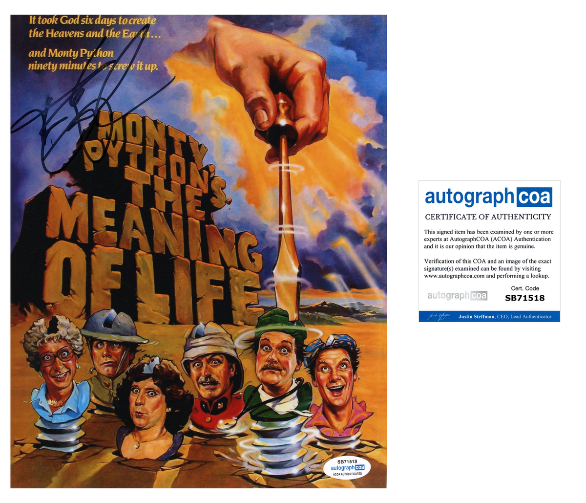 Terry Gilliam Monty Python Signed Autograph 8x10 Photo ACOA | Outlaw ...