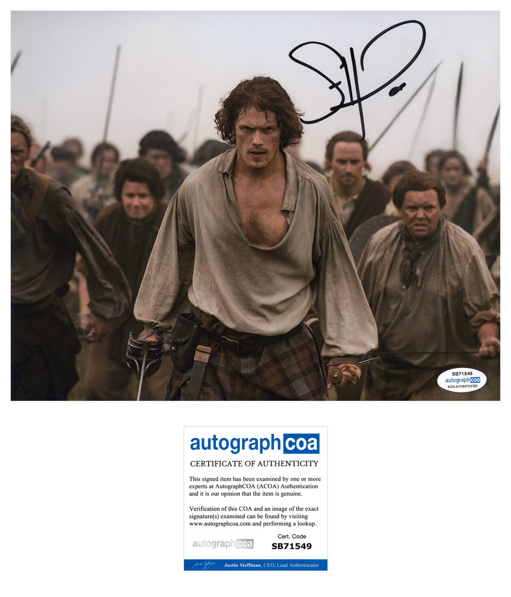 SAm Heughan Outlander Signed Autograph 8x10 Photo ACOA | Outlaw Hobbies ...