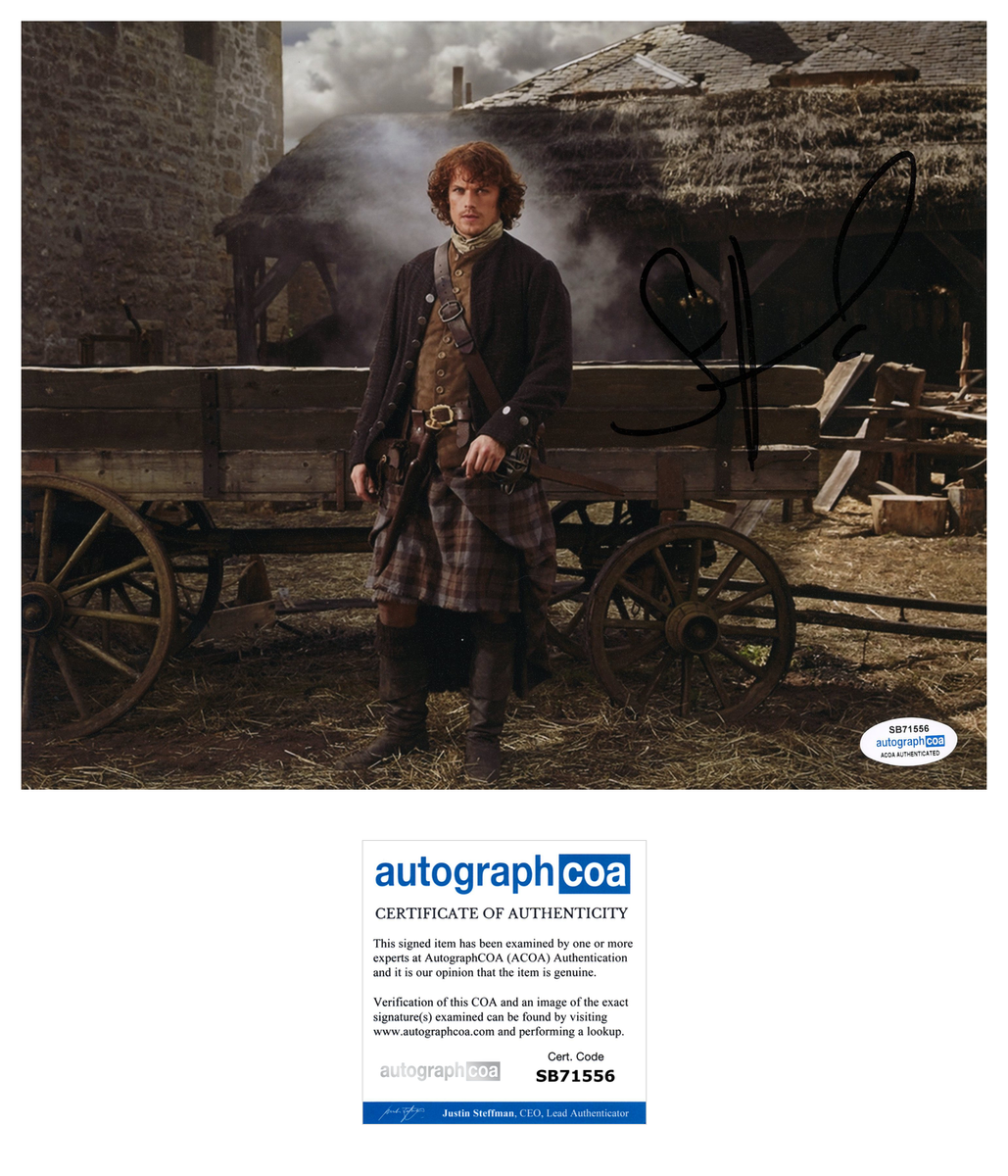 Sam Heughan Outlander Signed Autograph 8x10 Photo ACOA | Outlaw Hobbies ...