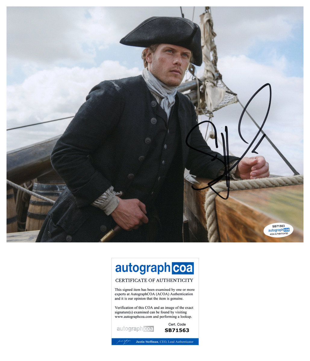 Sam Heughan Outlander Signed Autograph 8x10 Photo ACOA | Outlaw Hobbies ...