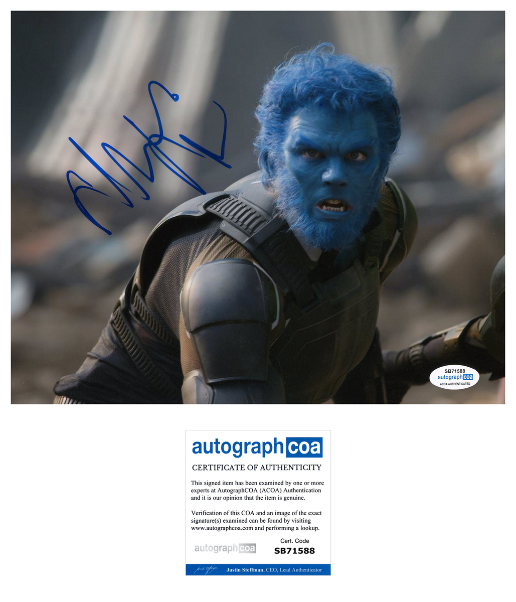 Nicholas Hoult X-Men Signed Autograph 8x10 Photo ACOA | Outlaw Hobbies ...