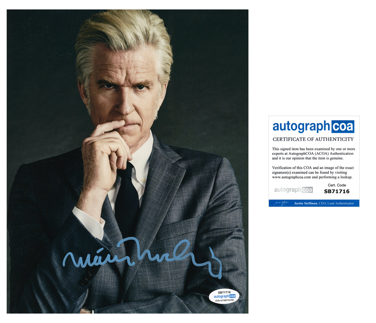 Matthew Modine Stranger Things Signed Autograph 8x10 Photo ACOA ...